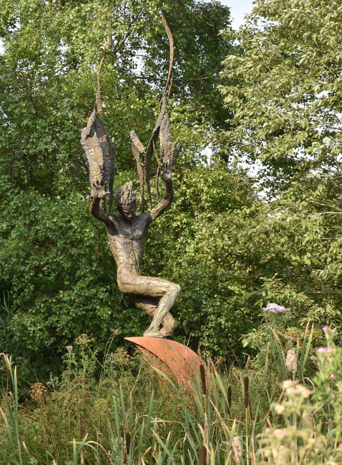 Icarus Fell (Amid Feathers) | Mythological Sculptures For Sale